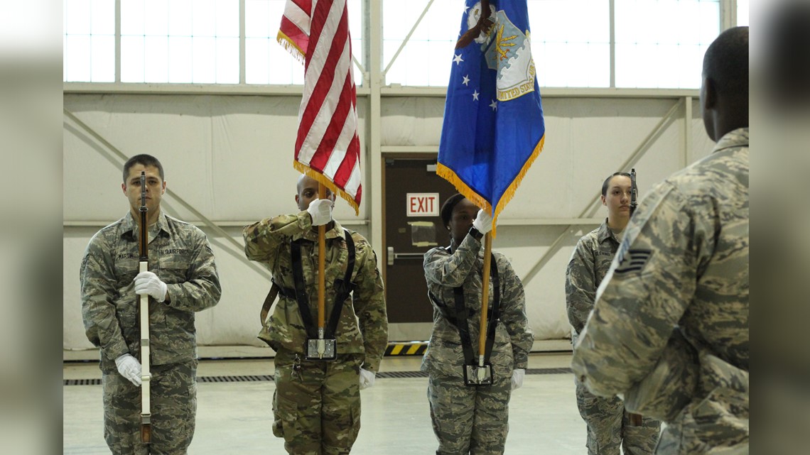 PHOTOS: Honor Guard practice at Robins AFB | 13wmaz.com