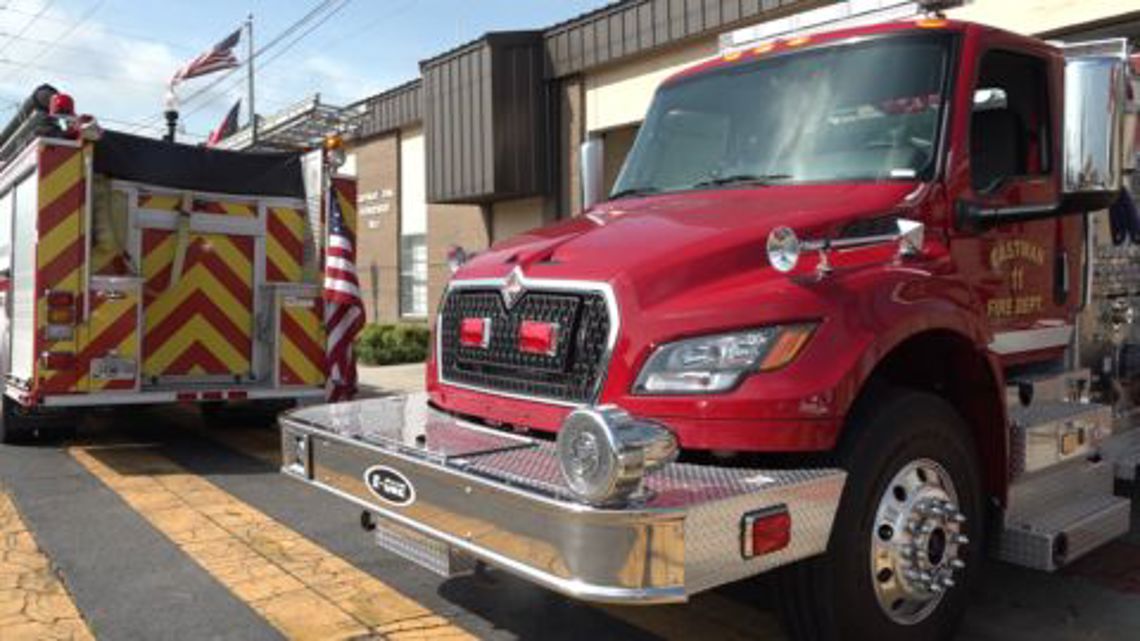Eastman Fire Dept welcomes new fire engine with wet-down | 13wmaz.com