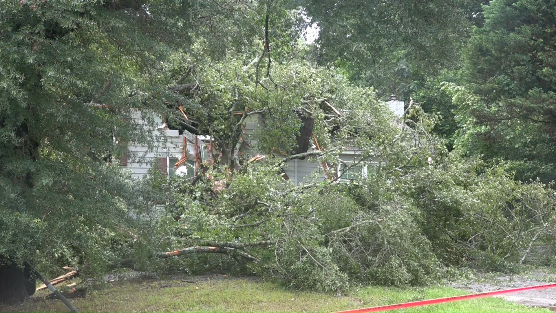 Perry family survives tree crashing through house during severe storm ...