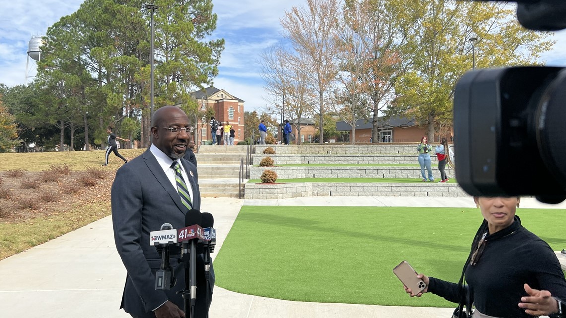 Senator Raphael Warnock talks student debt relief in Fort Valley ...