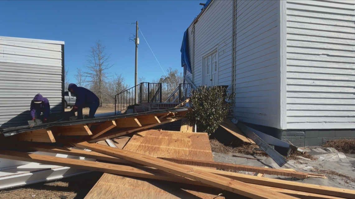 WATCH | Strong winds destroy roof of 100-year-old Wheeler County church ...