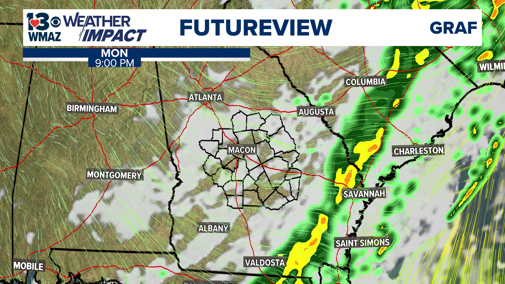 Severe weather alert in Central Georgia for Sunday and Monday: Be ...