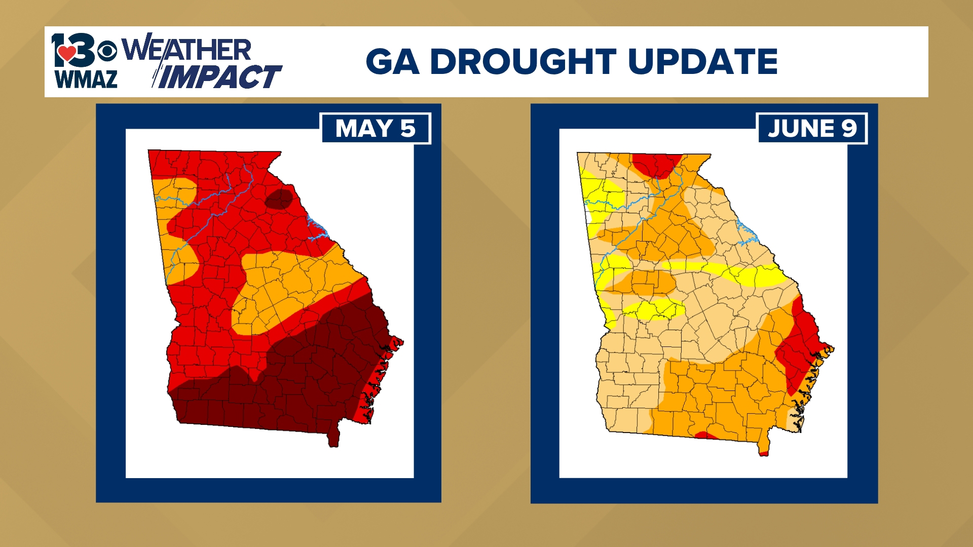 Recent rainfall helps chip away at Central Georgia drought | 13wmaz.com