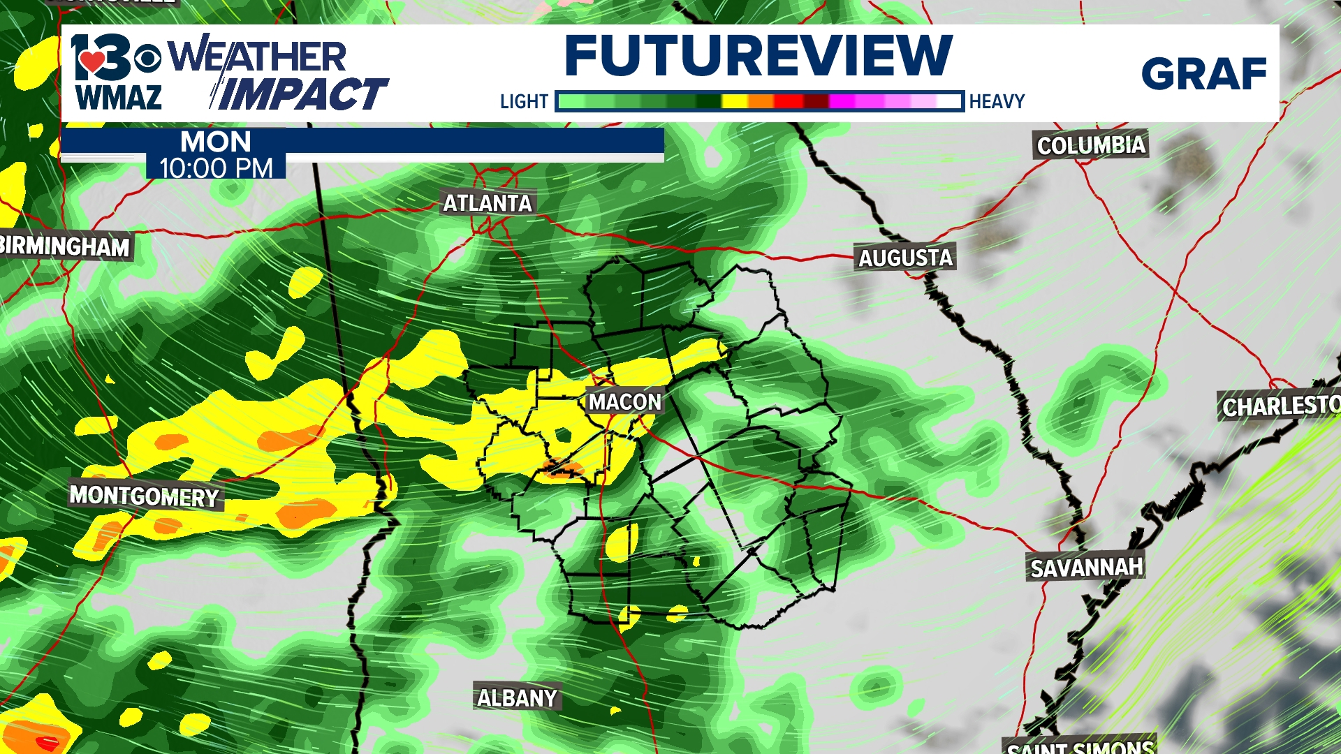 Weather Impact Alert | Heavy rainfall will likely impact your Tuesday ...