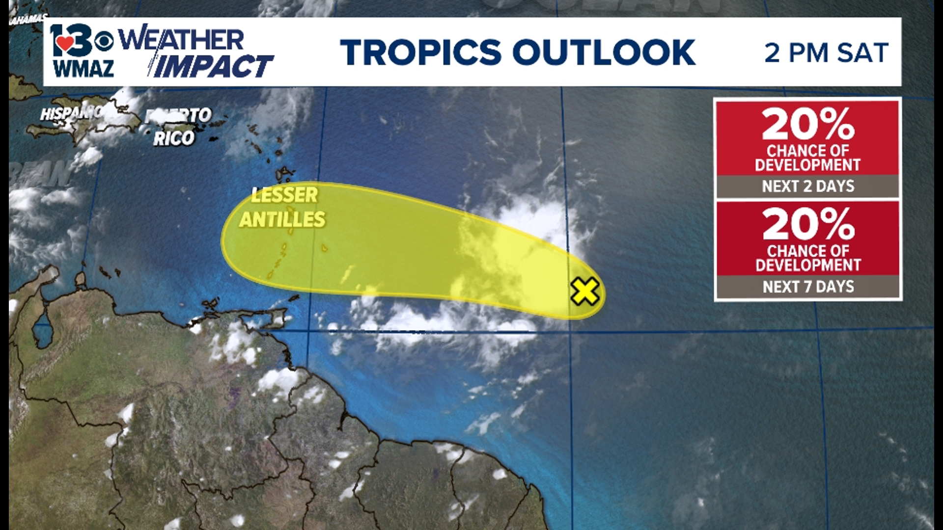 Tropical Storm Fernand forms south of Bermuda | 13wmaz.com