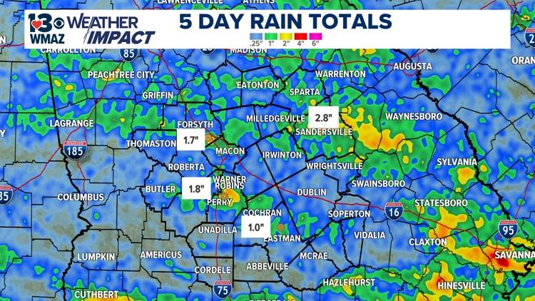 Recent rainfall helps chip away at Central Georgia drought | 13wmaz.com