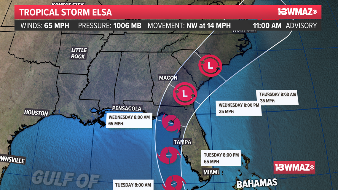 Tracking Elsa: Still a high-end Tropical Storm as it approaches the ...