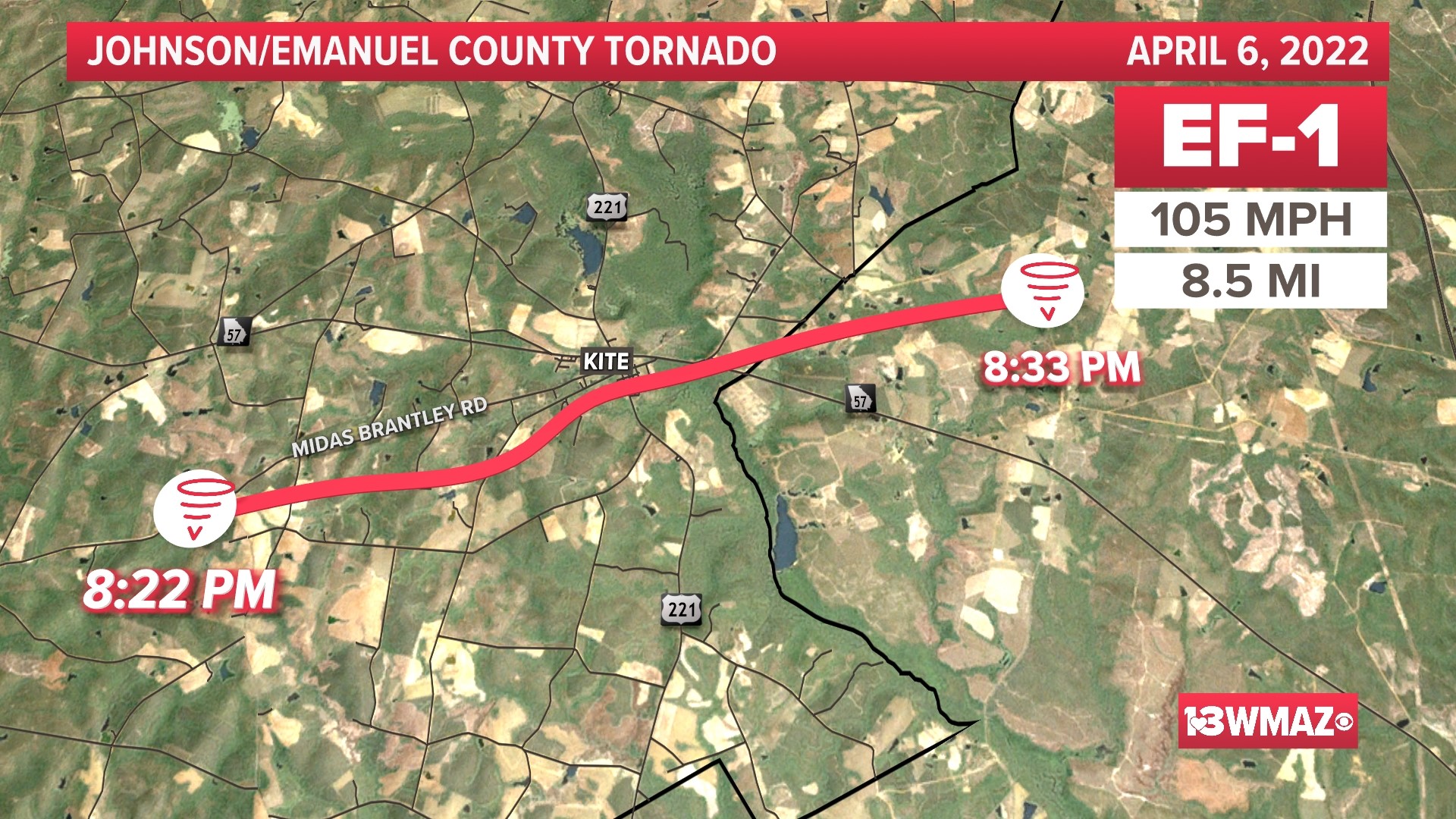 Here's a list of confirmed April 5-6 tornadoes in Central Georgia ...