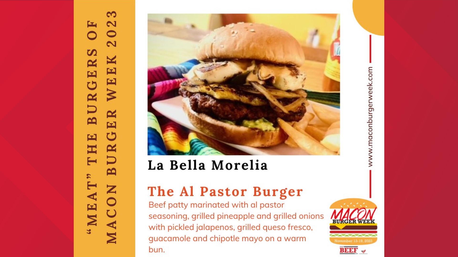 'Meat the contenders': Lineup for 2023 Macon Burger week | 13wmaz.com