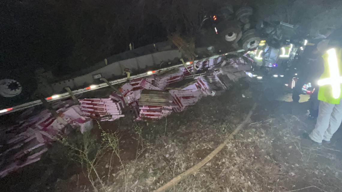 Driver dead after tractor trailer crash on I-75 South in North Macon ...