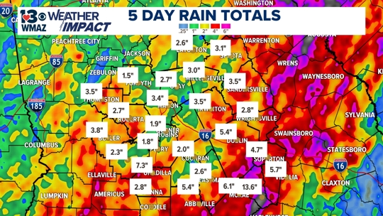 How much rain did Central Georgia receive over the past week? Here's ...