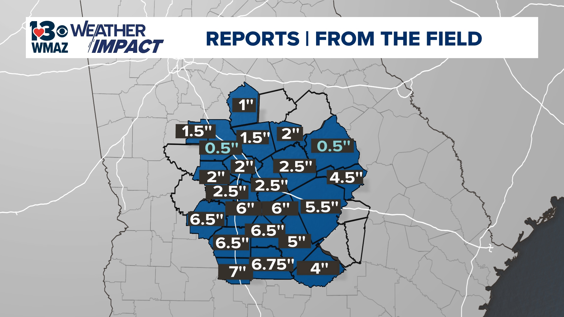 Snow possible in Central Georgia | 13wmaz.com