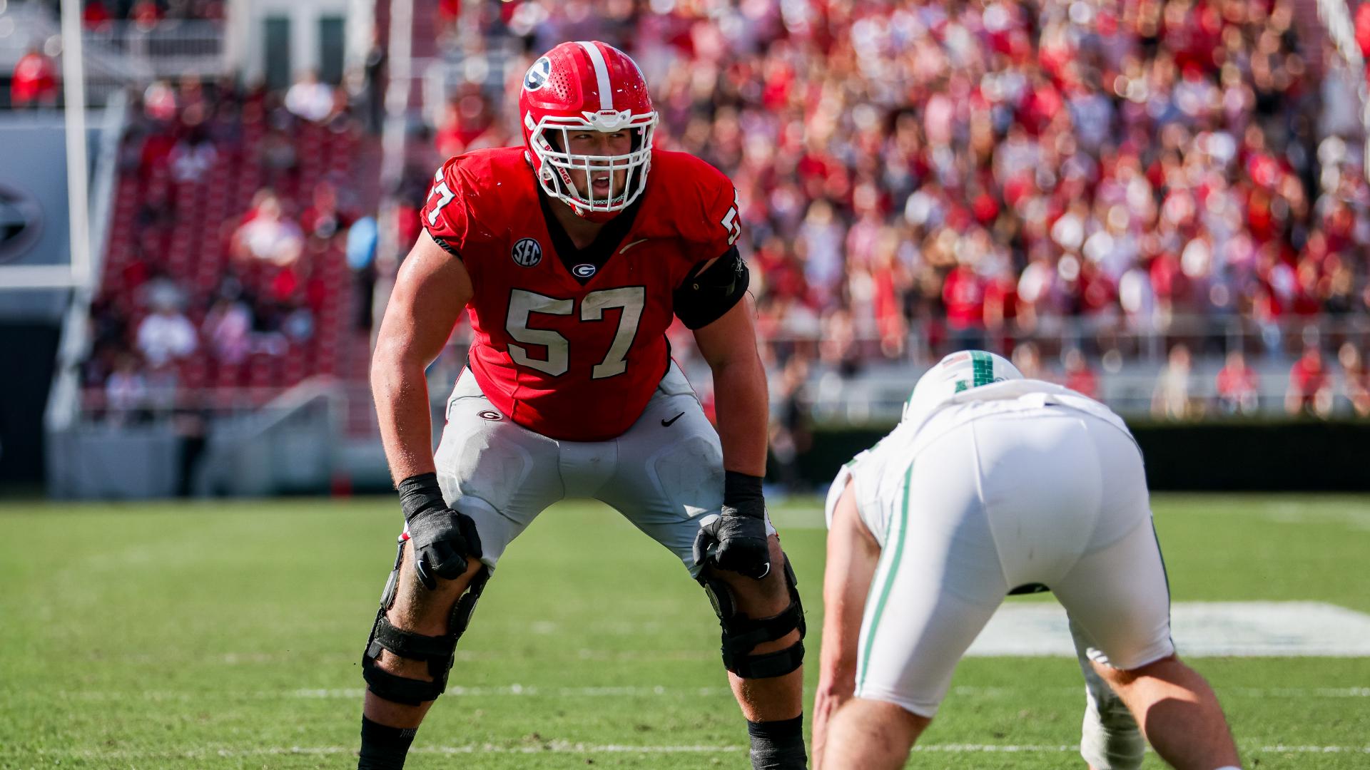 Former Georgia offensive tackle Monroe Freeling drafted 19th overall to ...