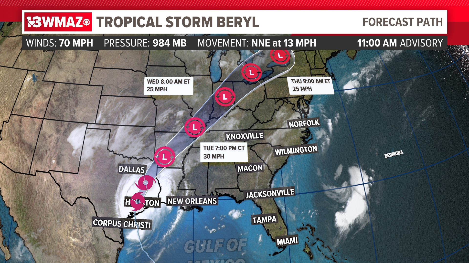 Hurricane Beryl is the first major hurricane of the year | 13wmaz.com