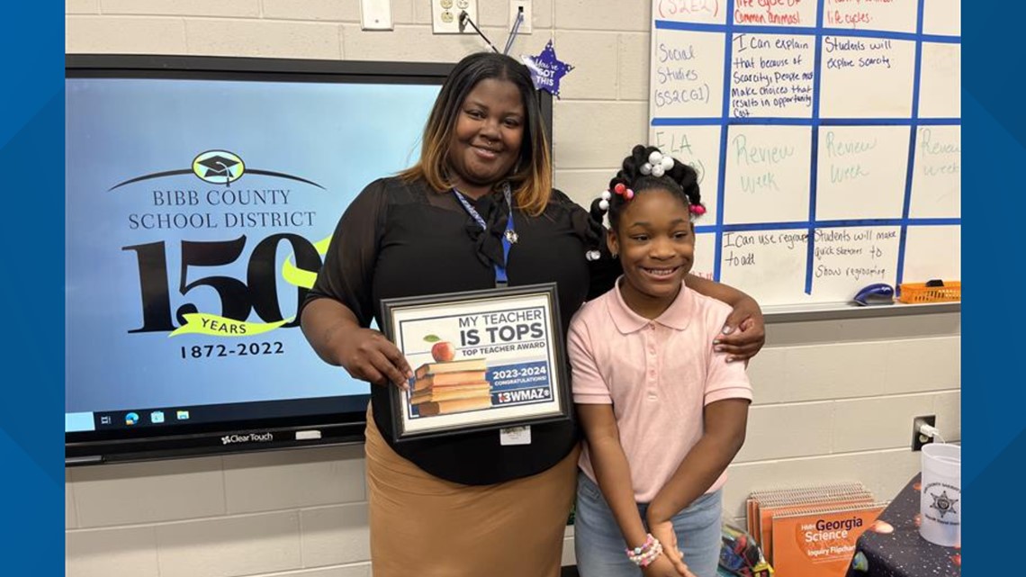 My Teacher is Tops is Mrs. Indiana Floyd at John R. Lewis | 13wmaz.com