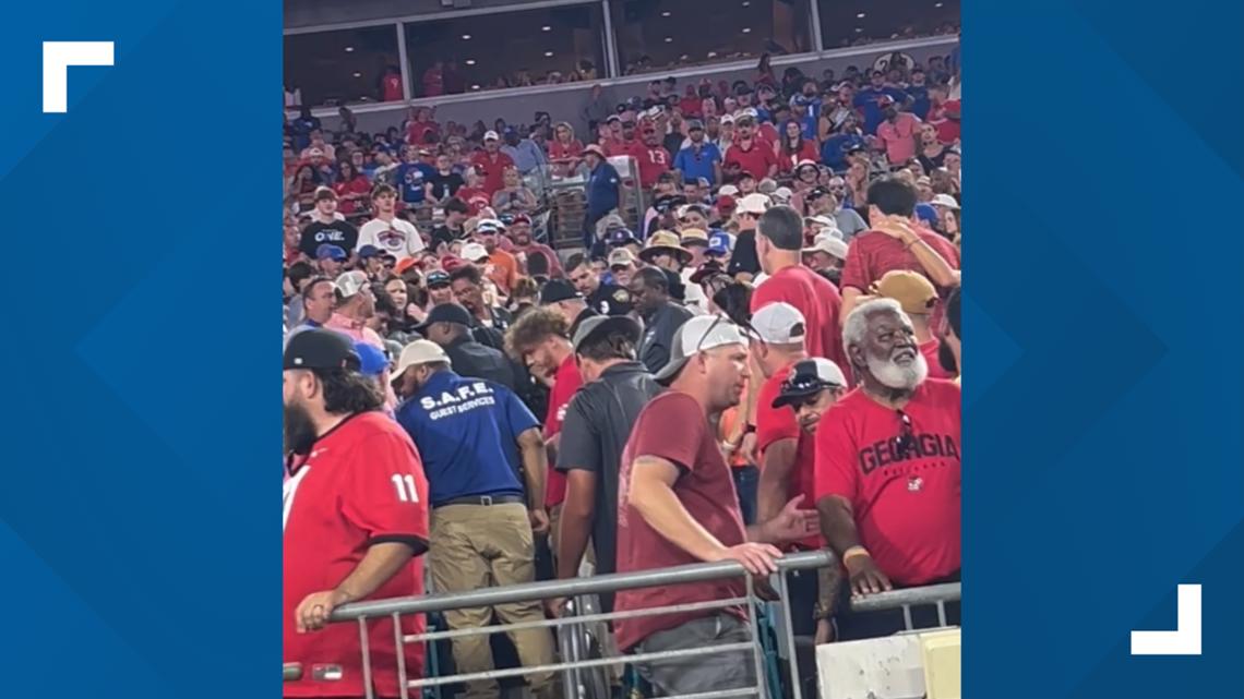 Viral video shows men beating fans at Georgia-Florida game | 13wmaz.com