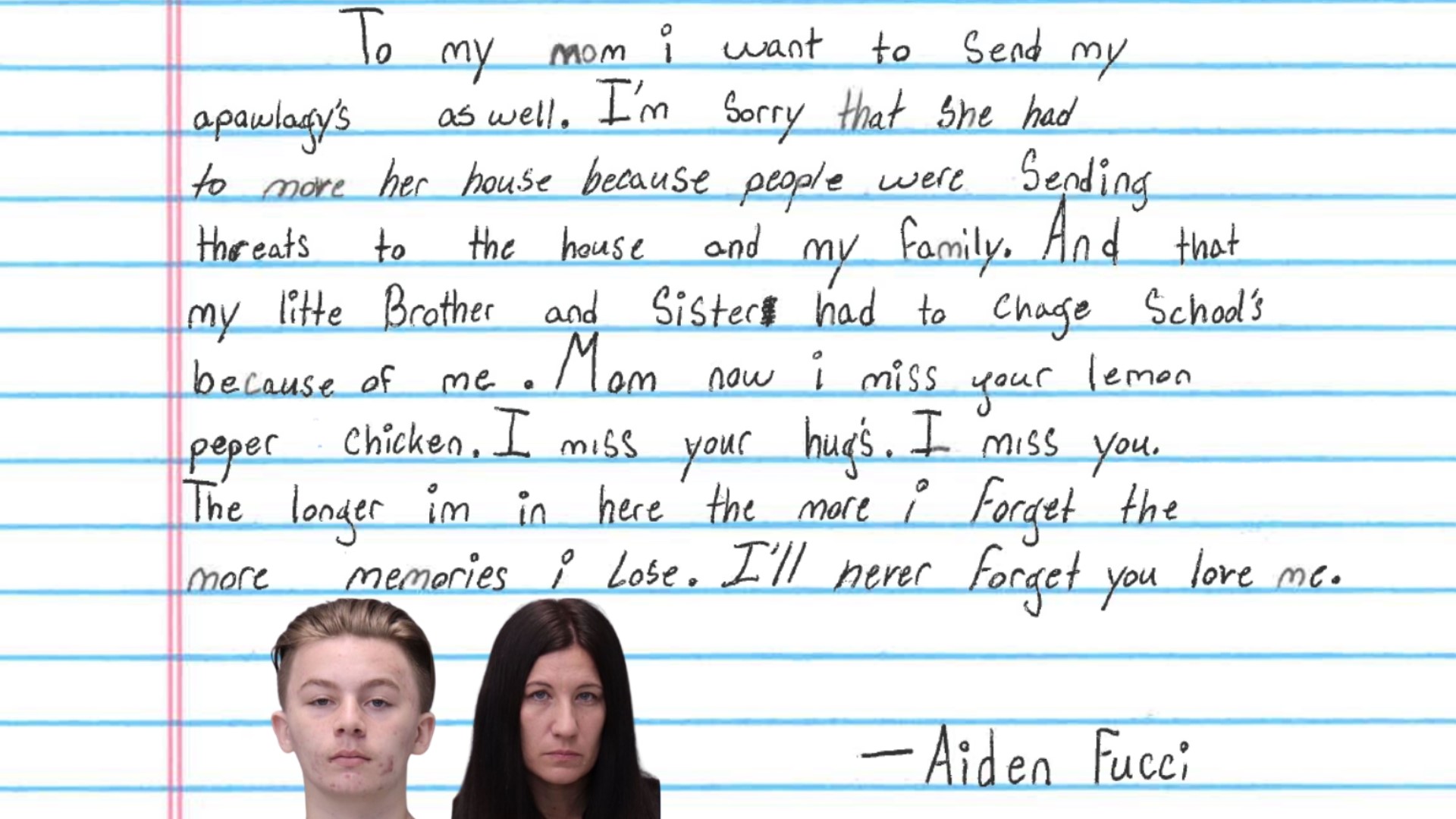Aiden Fucci pens apology letter to judge, Tristyn Bailey's family ...