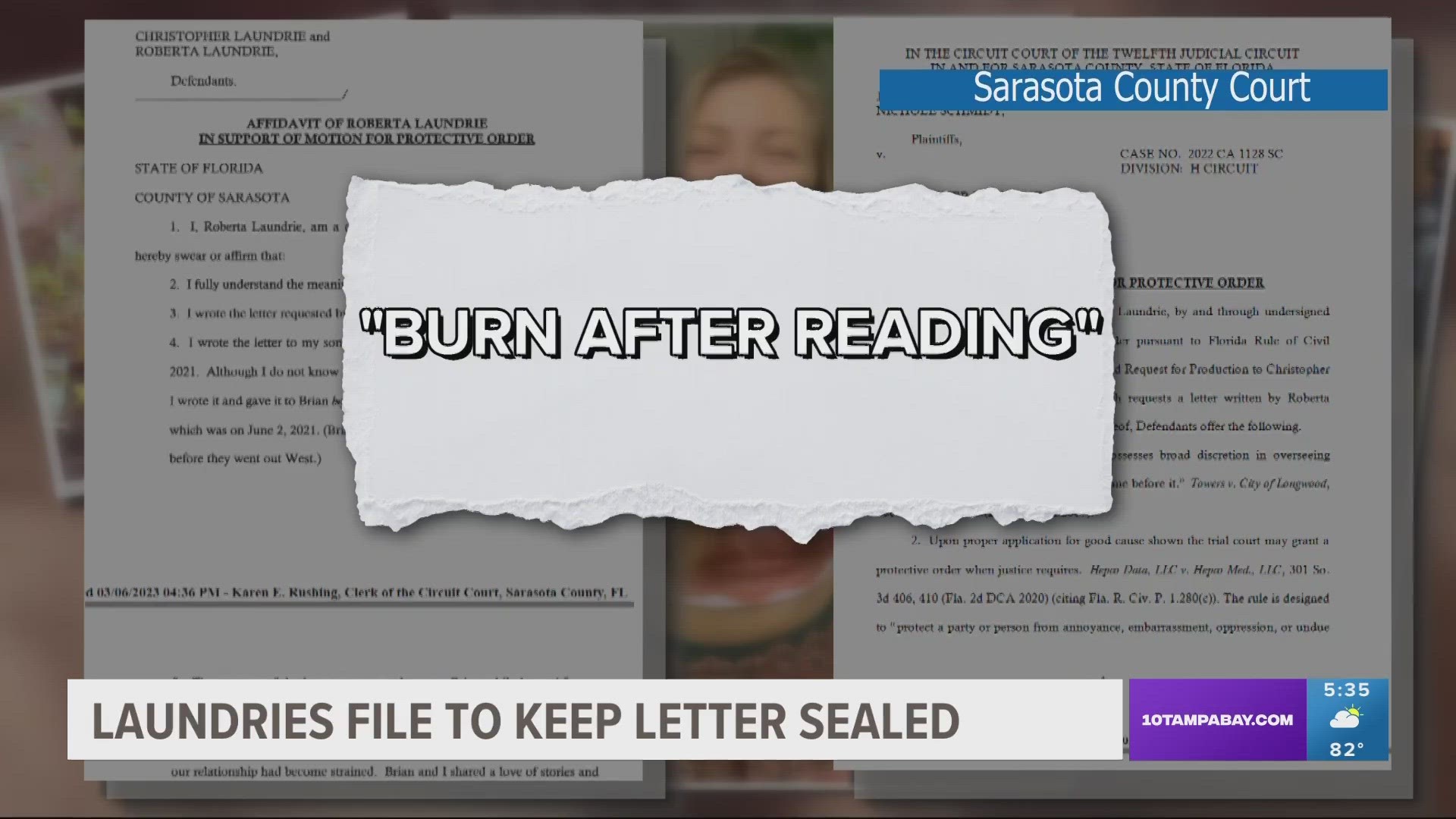 Laundrie family want mother's 'burn after reading' letter barred ...