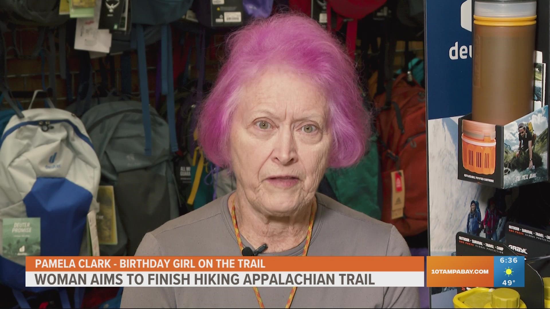 76-year-old Pinellas woman aims to finish Appalachian Trail | 13wmaz.com