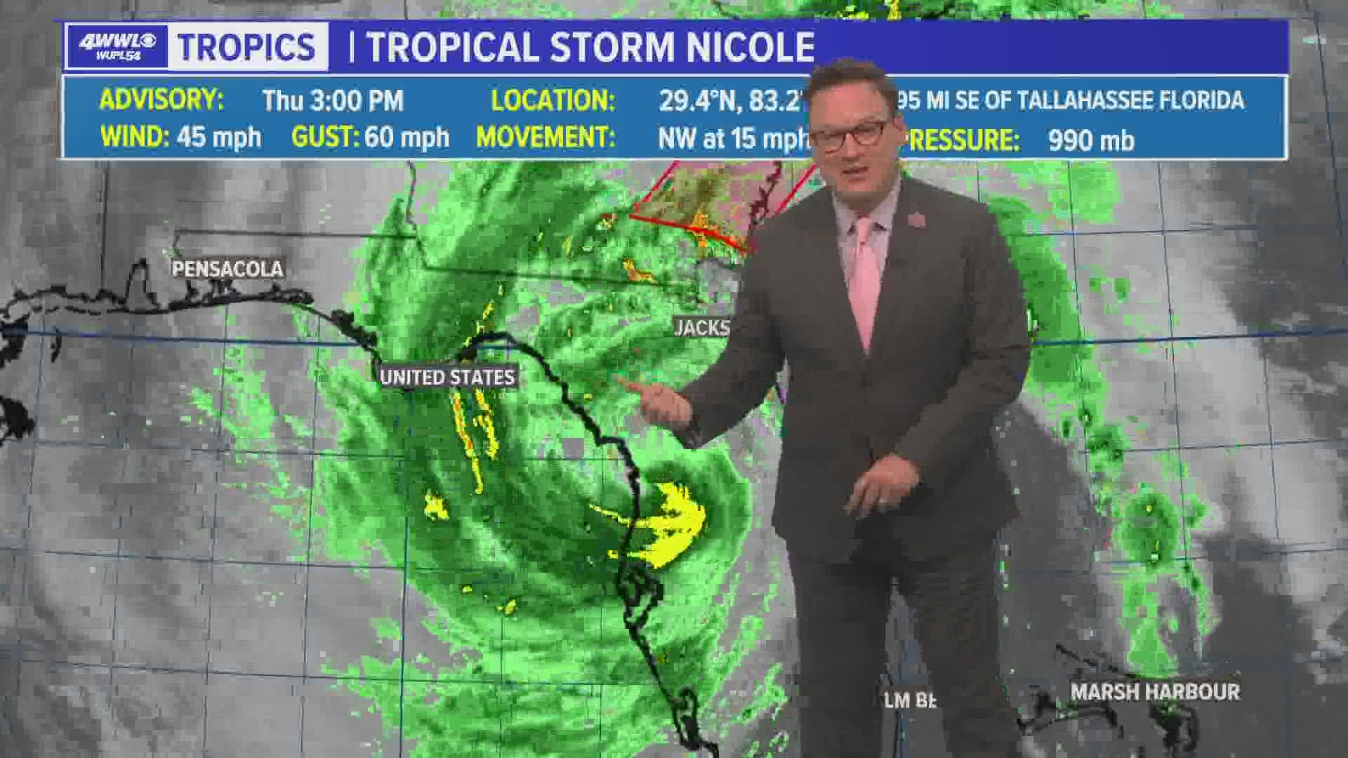 Eye on Tropics: Nicole moves across Florida | 13wmaz.com