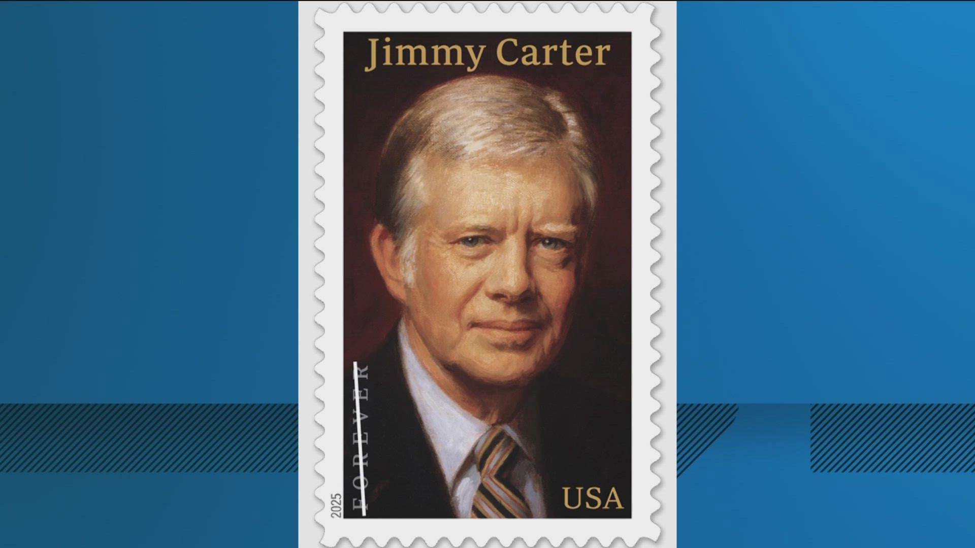US Postal Service reveals new Jimmy Carter stamp that will debut soon ...