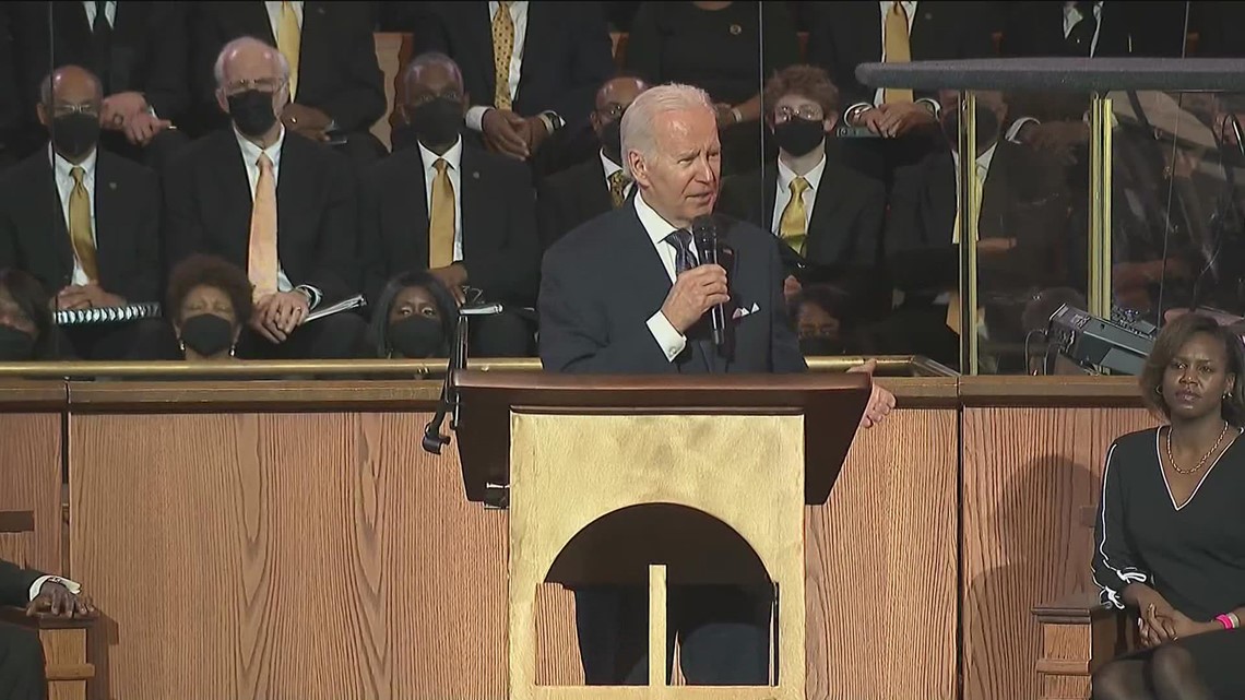 President Joe Biden's visit to Ebenezer, his sermon | 13wmaz.com