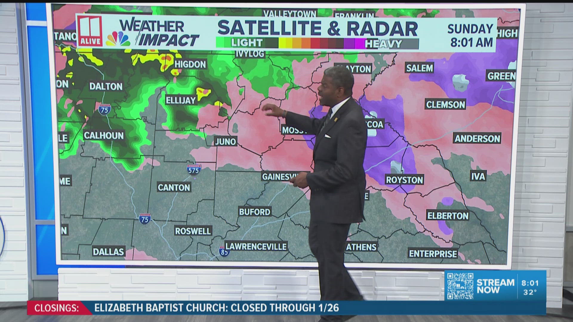 Where is the ice in Georgia on Sunday morning? | 13wmaz.com