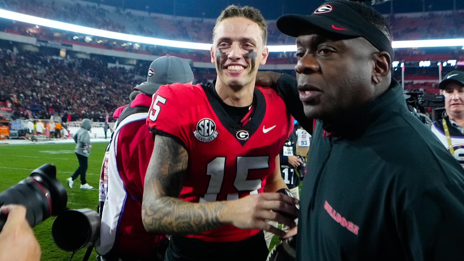 Carson Beck reaction after Georgia beats Tennessee | 13wmaz.com