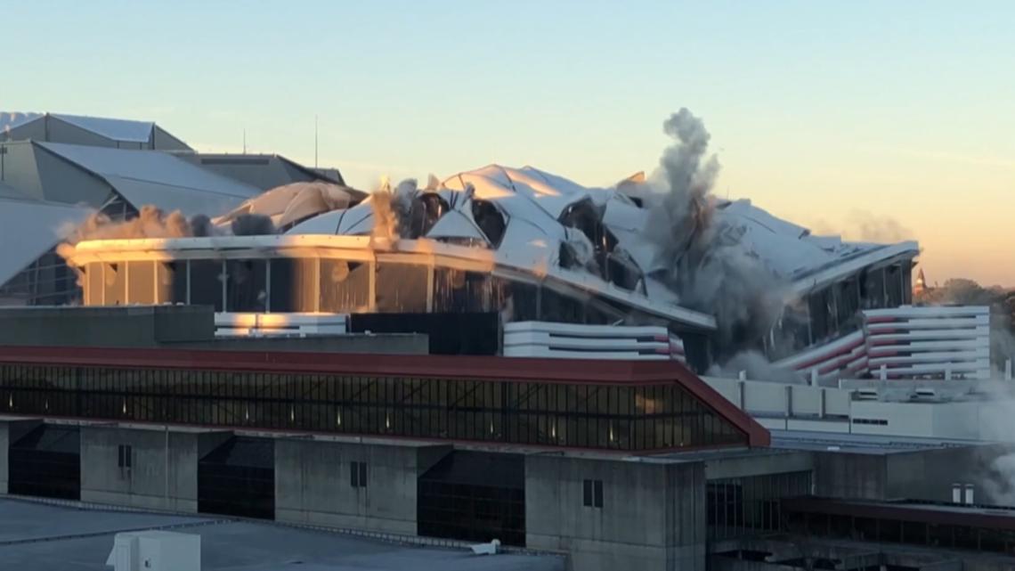Georgia Dome implosion videos that were NOT blocked by MARTA bus ...